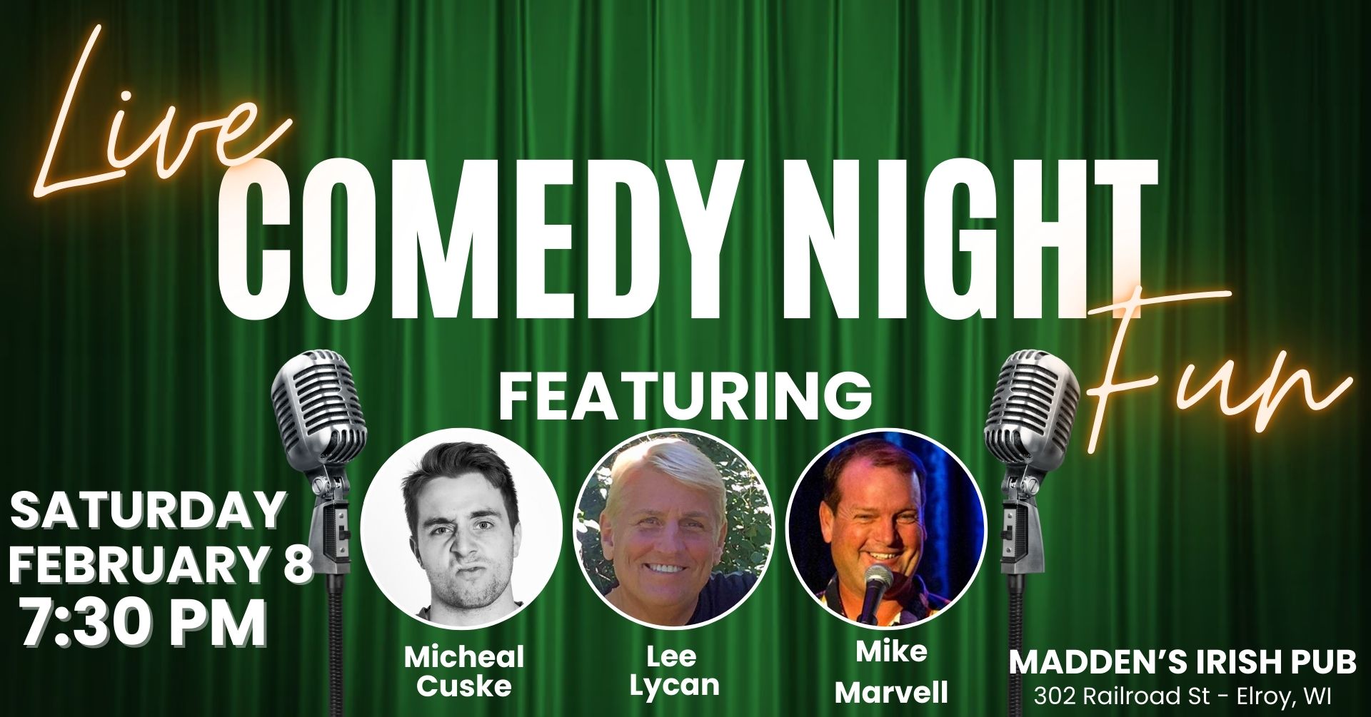 Comedy Night at Madden's Irish Pub - Driftless Wisconsin